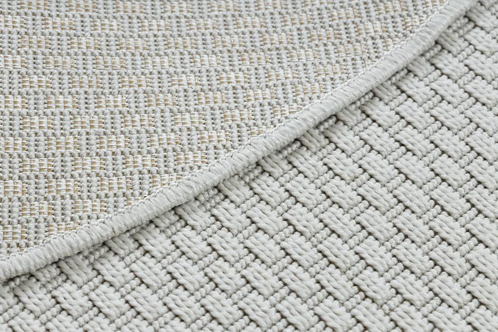 Dywany Łuszczów Kusový koberec Timo 6272 White kruh – na ven i na doma - 200x200 (průměr) kruh cm