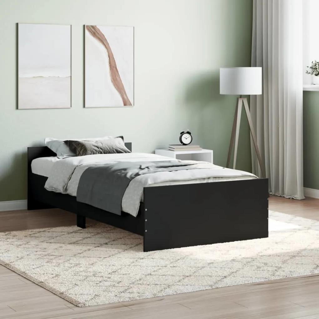 vidaXL Rám postele 90 x 200 cm kompozitní dřevo [835930] Barva: Bílá
