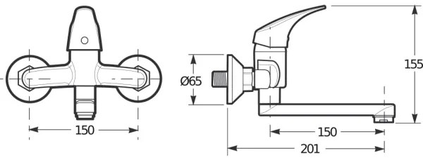 JIKA H3111N70042201 - Umyvadlová baterie TALAS 15,5 cm lesklý chrom
