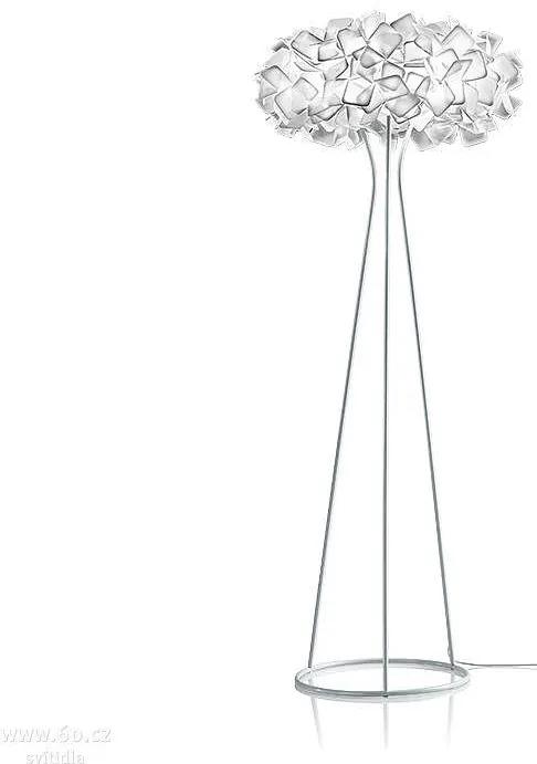 Slamp Clizia floor, stojací designová lampa z Opalflexu s bílým okrajem, 3x12W E27, výška 155cm