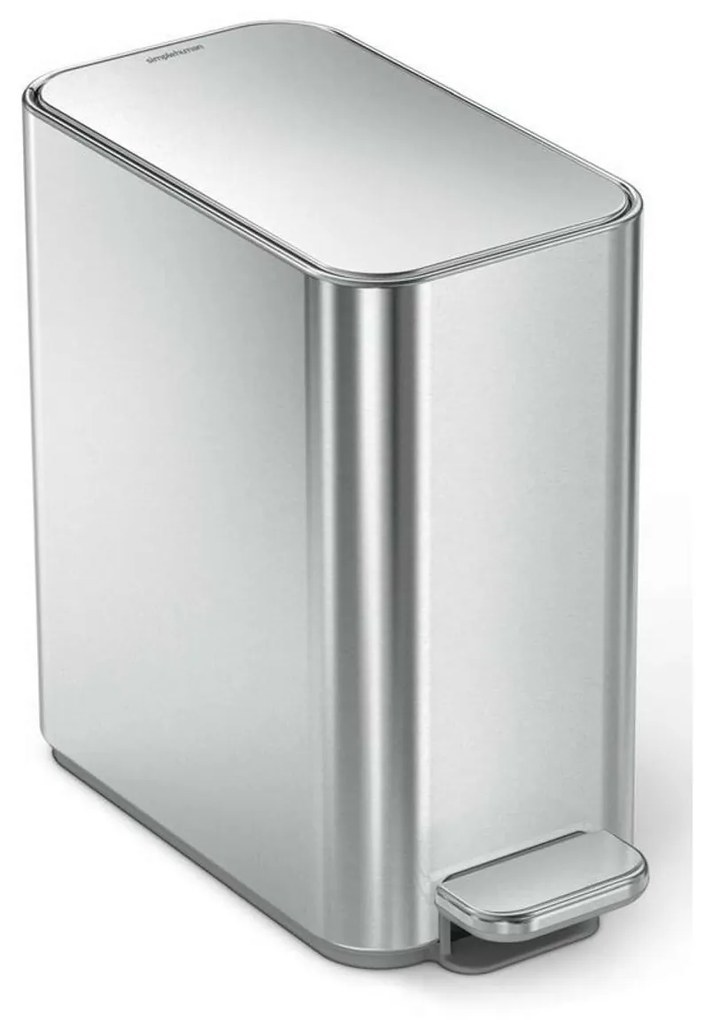 Simplehuman - Odpadkový koš 5 l, s kapsou na sáčky, kartáčovaný nerez CW2096