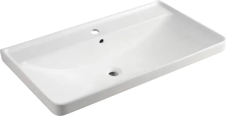 Mereo, Mereo Siena, koupelnová skříňka s keramickým umyvadlem 101 cm, bílá lesk, MER-CN4121