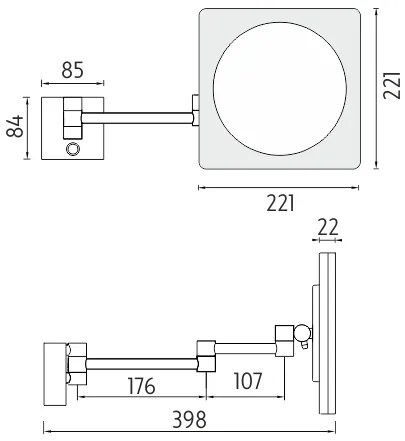 Nimco LED zrcátko s nastavit. teplotou svítivosti - ZK 20465P-26