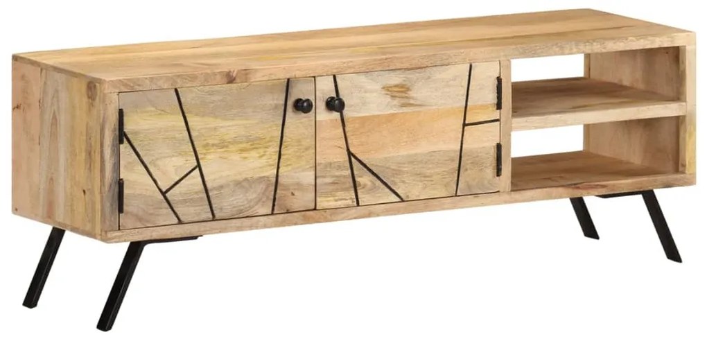 TV stolek 110 x 30 x 40 cm masivní mangovníkové dřevo 328312