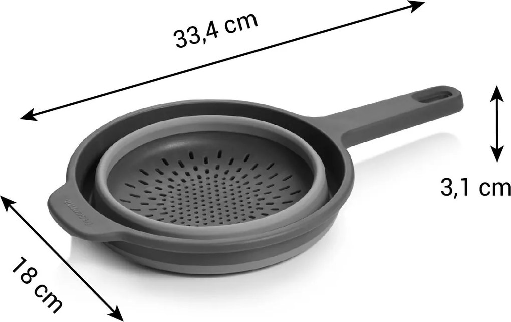 TESCOMA Cedník s rukojetí GrandCHEF ø 18 cm, skládací