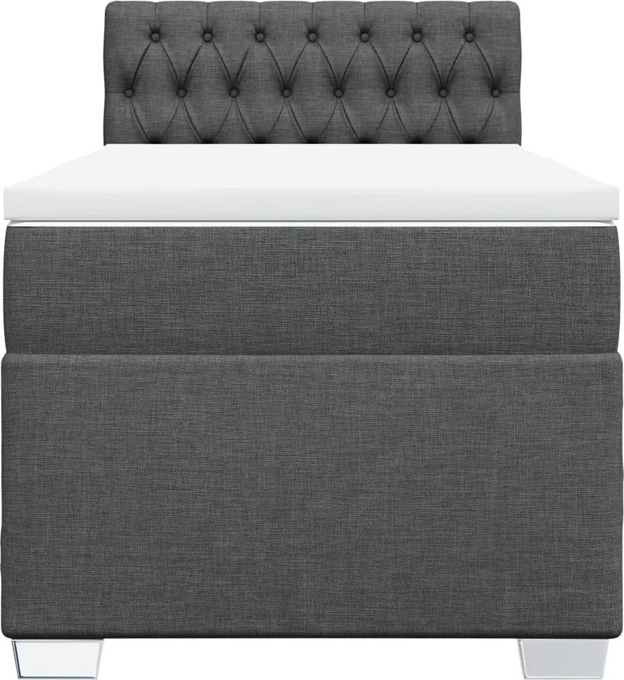 Box spring postel s matrací tmavě šedá 80 x 200 cm textil 3285723