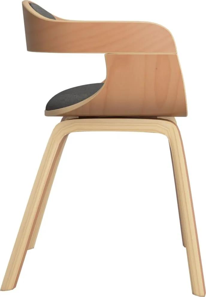 vidaXL Jídelní židle ohýbané dřevo a textil [3092375] Barva: světle šedá