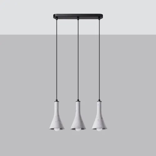 Závěsné svítidlo SOLLUX REA 3L beton E14 3x12W bez žárovky SL.1225