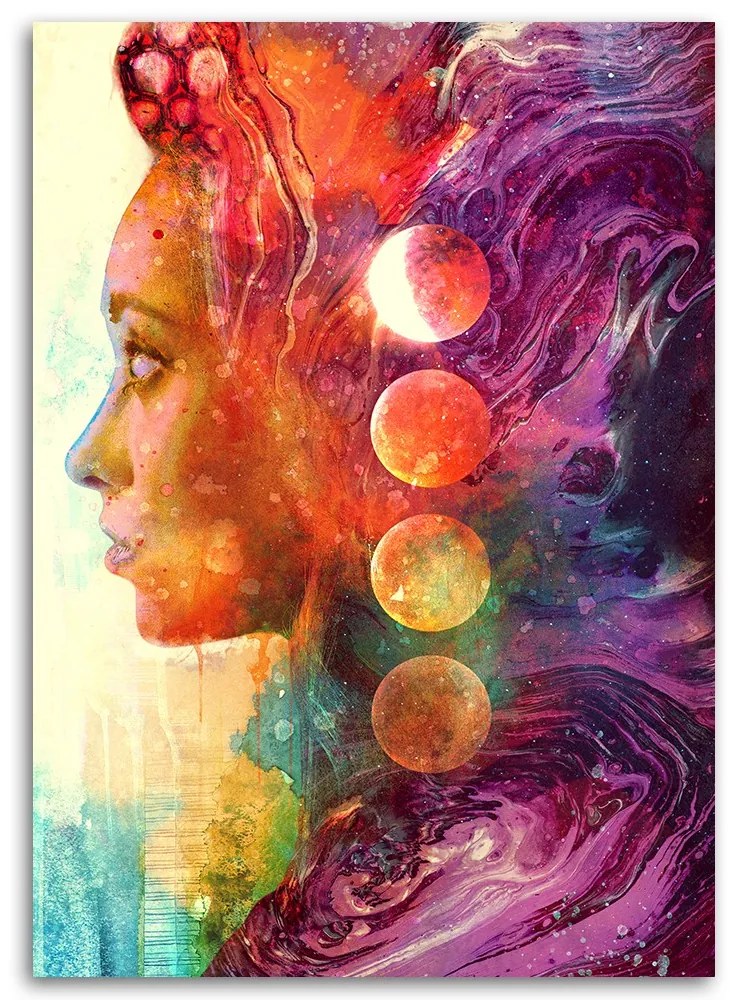 Gario Obraz na plátně Barevná žena vesmír abstraktní- Barrett Biggers - Barrett Biggers Rozměry: 40 x 60 cm