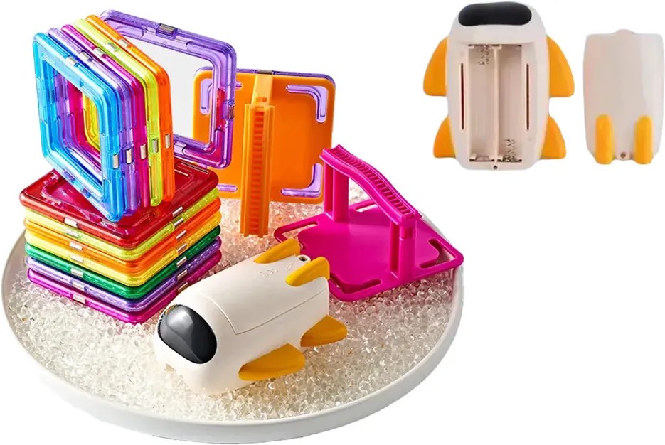 LEAN Toys Magnetická stavebnice Nebeská dráha 29 dílků
