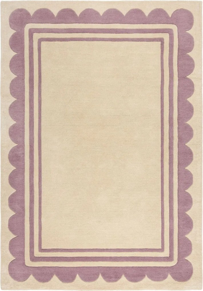 160x230 Ručně všívaný kusový koberec Lois Scallop Purple