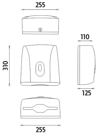 Nimco Zásobník na papírové ručníky skládané HP 9580-04