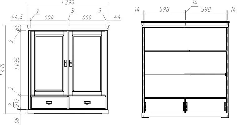 Massivo.cz Prádelník Toskania, masiv, borovice, bílá