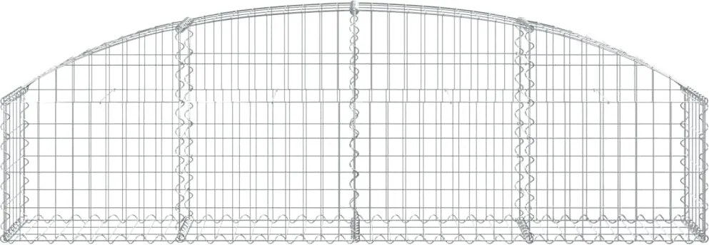 Klenutý gabionový koš 200 x 30 x 40/60 cm pozinkované železo 153462