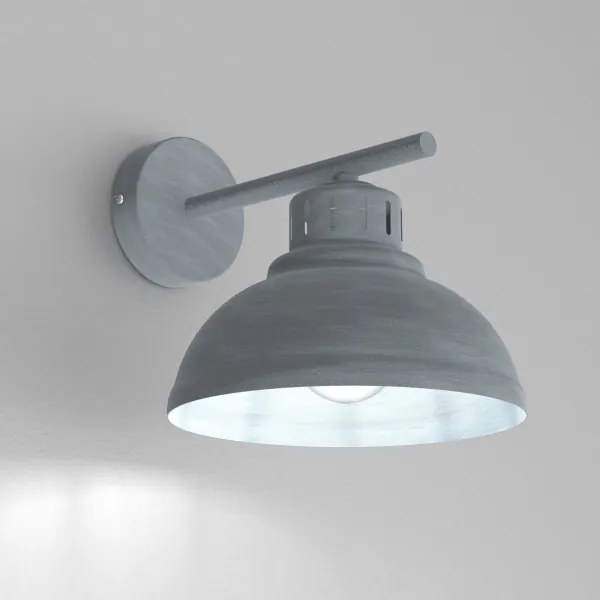 Nástěnná lampa SVEN 1xE27/15W/230V šedá
