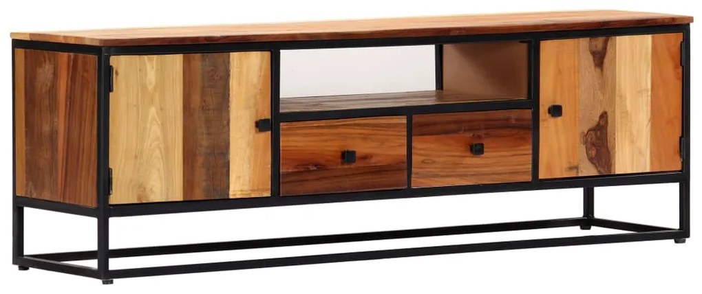 282726 vidaXL TV stolek 120 x 30 x 40 cm masivní recyklované dřevo a ocel