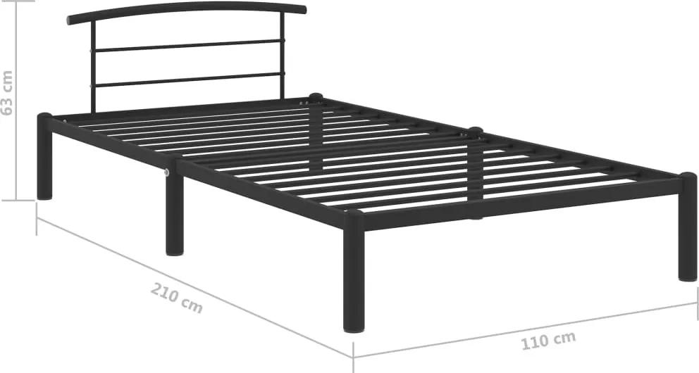 vidaXL Rám postele kov 100 x 200 cm [284657] Barva: Černá