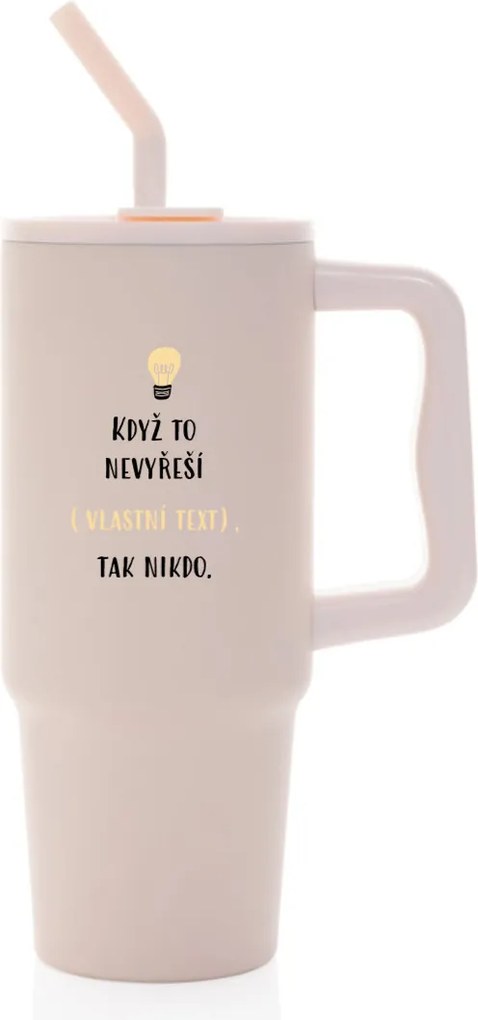 Personalizovaná nerezová termoska s barevným víčkem - když to nezvládne … tak nikdo