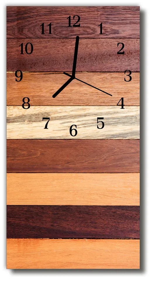 Nástěnné hodiny vertikální  Uměle hnědé dřevo 30x60 cm