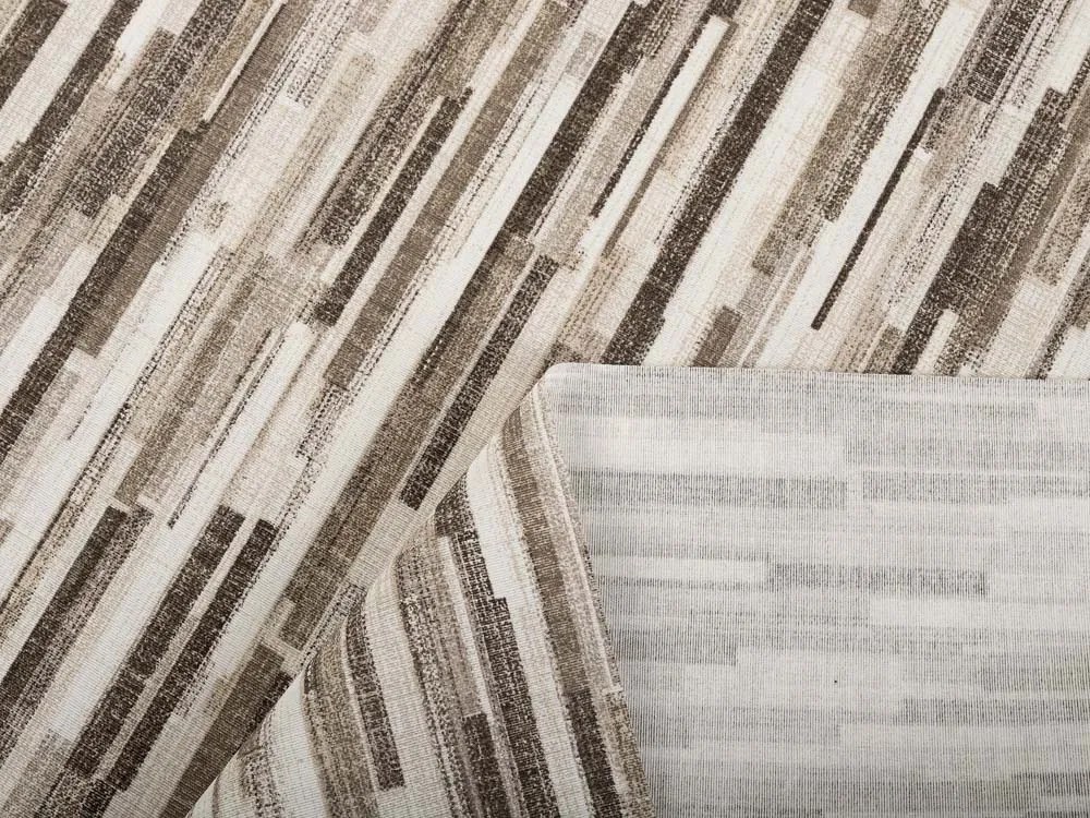 Biante Dekorační čtvercový ubrus Porto PRT-017 Hnědo-béžové proužky 60x60 cm
