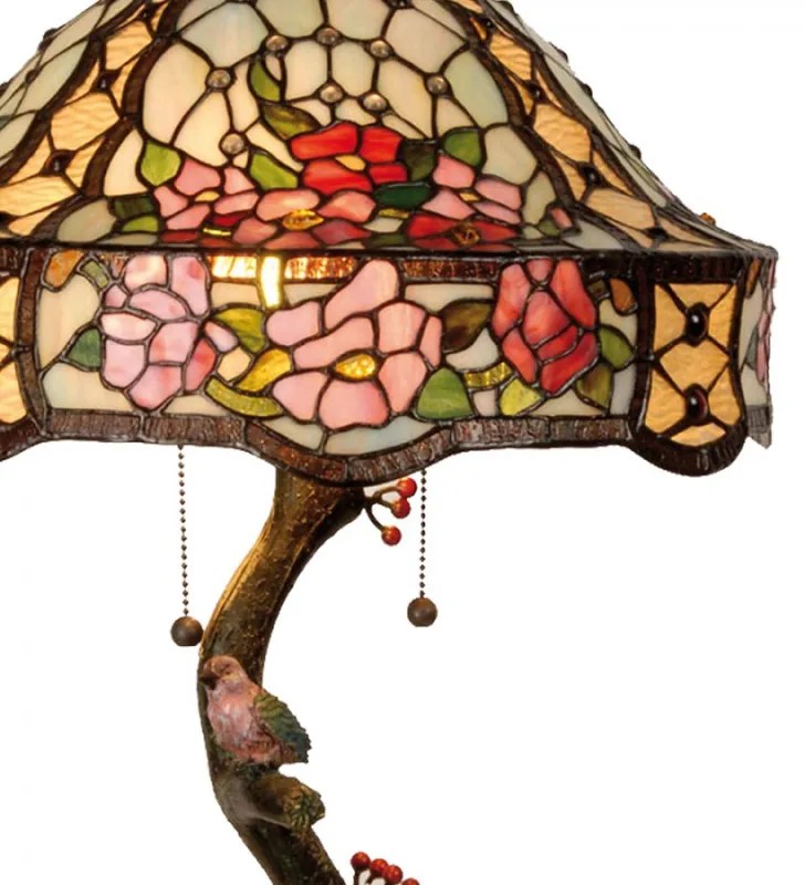Stolní lampa Tiffany Flowers – 45x62 cm