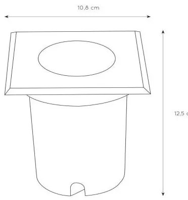 Lucide 11800/01/12 - Venkovní zápustné svítidlo BILTIN 1xGU10/35W/230V IP67