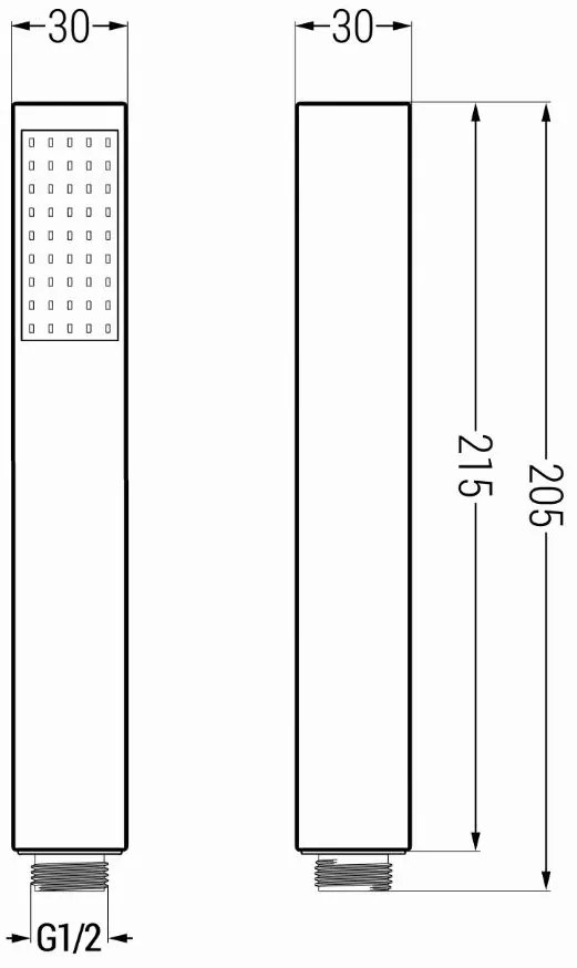 Mexen příslušenství - 1-bodový ruční sprchový set R-77, černá, 785776052-70
