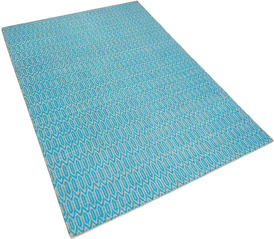 Modrý koberec s diamantovým vzorem 140x200 cm - SILOPI