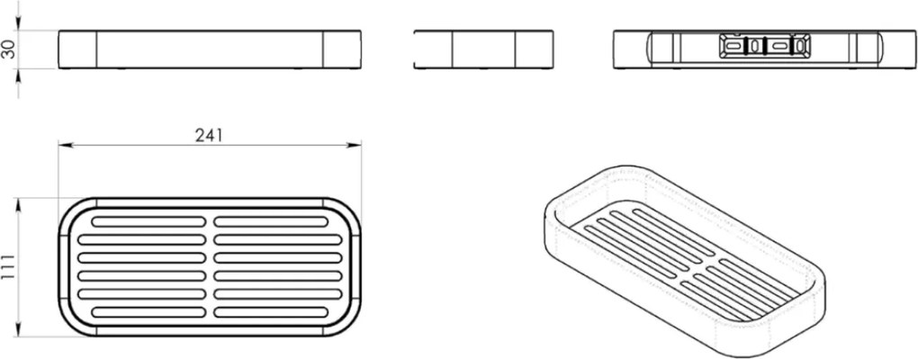 Sapho, SMART police, 241x30x111mm, chrom, 3218