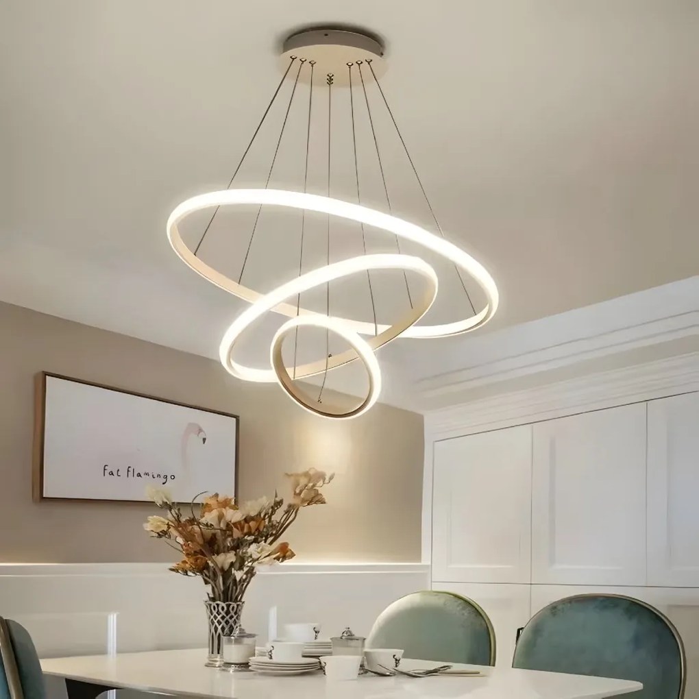 Toolight Závěsné LED osvětlení Modern D15 LHJ010-CP4 kartáčovaná zlatá