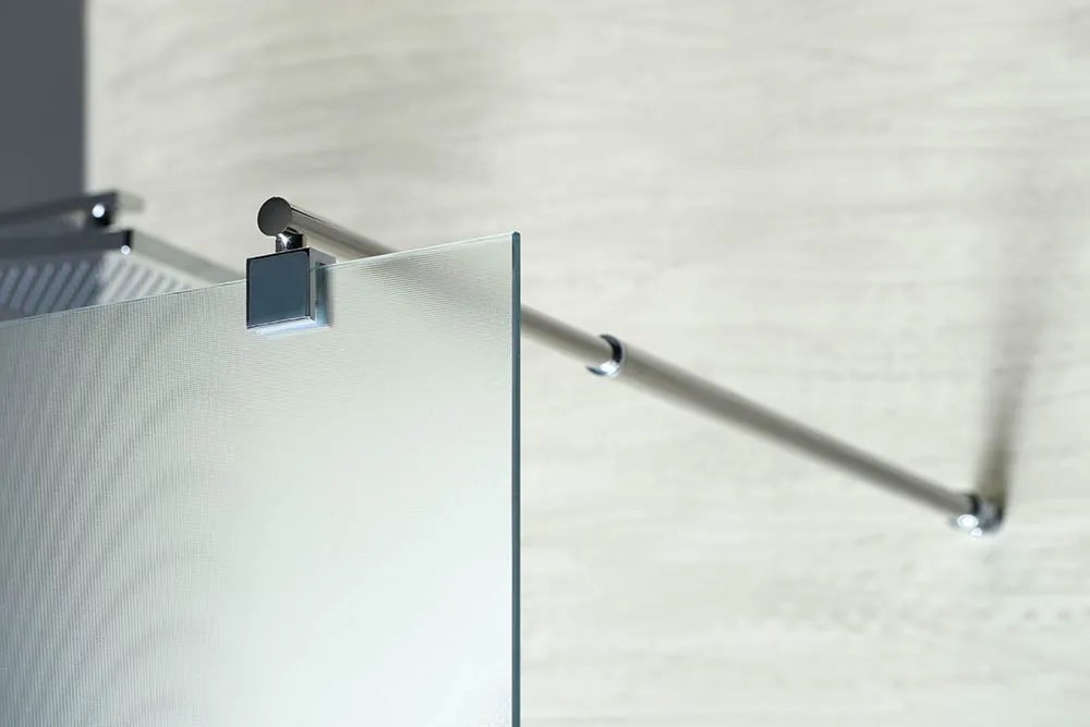 Aqualine Sapho, WALK-IN stěna k instalaci na zeď se vzpěrou, jednodílná, 1000 mm, matné sklo