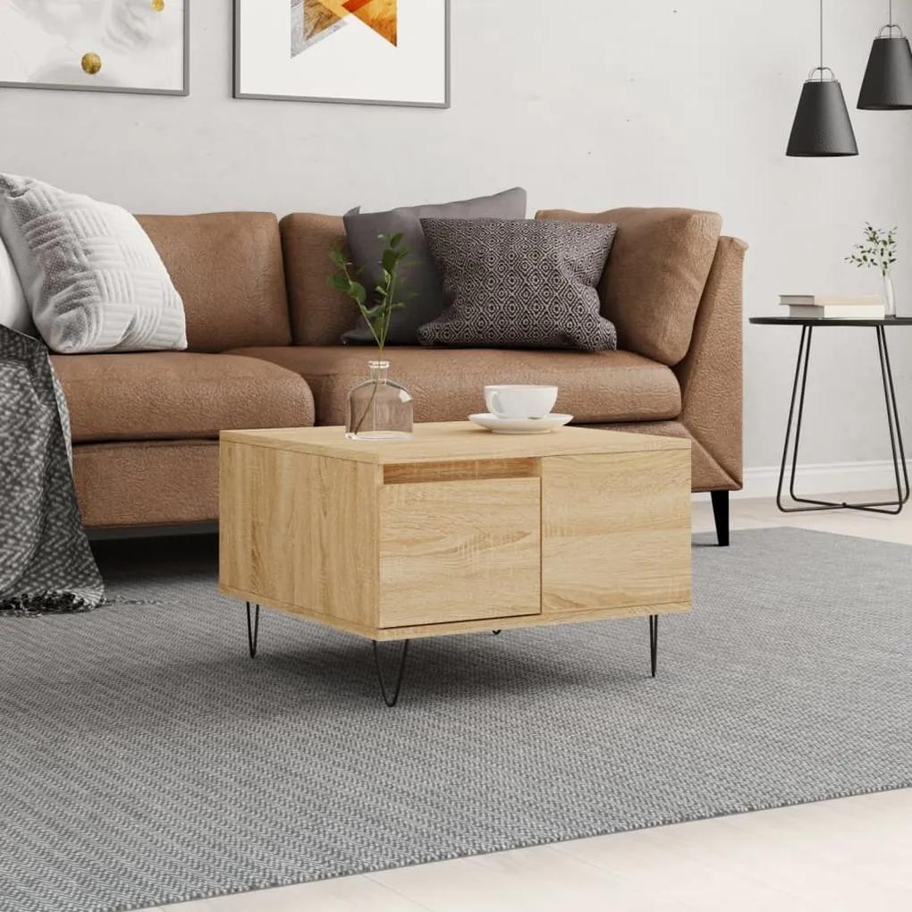 vidaXL Konferenční stolek 55 x 55 x 36,5 cm kompozitní dřevo [830759] Barva: šedá sonoma