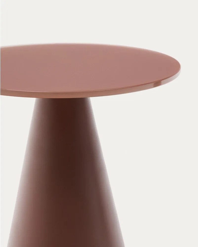 Kulatý odkládací stolek se skleněnou deskou ø 30 cm Wilshire – Kave Home
