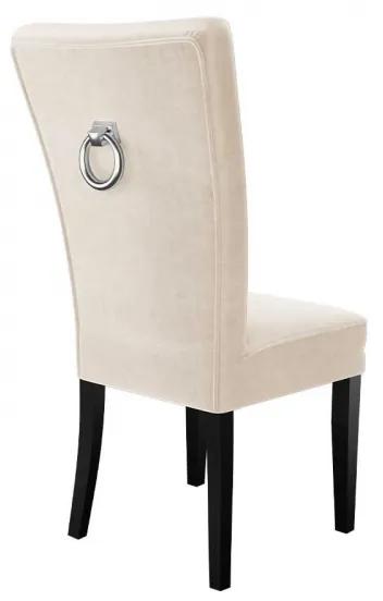 Čalouněná jídelní židle ST67 + klepadlo, Barva:: zlatý, Barva: bílý polomatný, Potah: Magic Velvet 2258