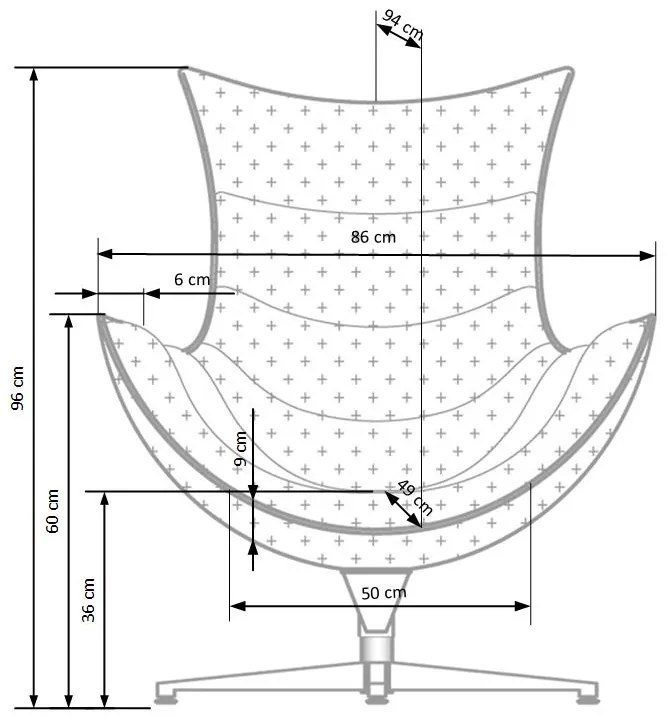 Designové křeslo LUXOR — houpání, otáčení, nerez ocel / zelená kůže