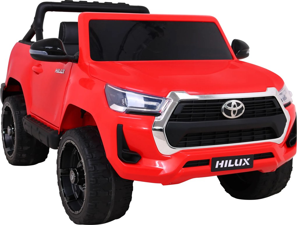 Ramiz Elektrické auto Toyota Hilux pro děti červené + pohon 4x4 + dálkové ovládání