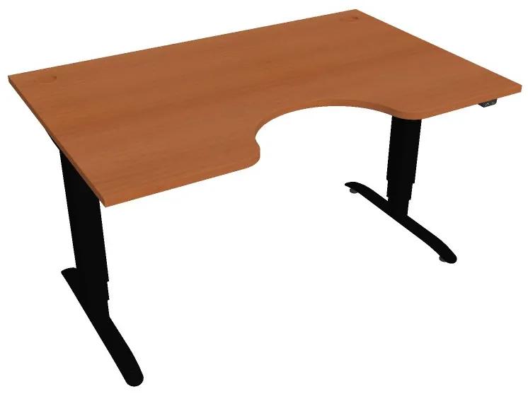 Hobis Motion Elektr. nastavitelný stůl 140x90 - HOBIS ERGO MOTION MSE 3 1400 Dekor stolové desky: třešeň, Barva kovové podnože: černá