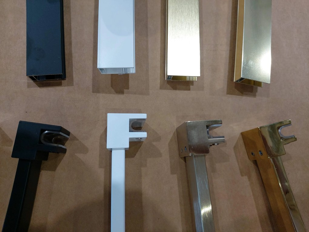 Erga Paris, stabilizační vzpěra pro sprchové zástěny o tloušťce skla 8mm, délka max. 100% 150cm, zlatá lesklá, ERG-V02-PARIS-BAR-GD