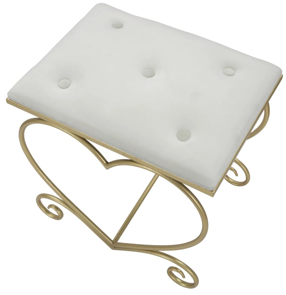 Stolička Mauro Ferretti Soft 50x37,5x51,5 cm, zlatá/krémová