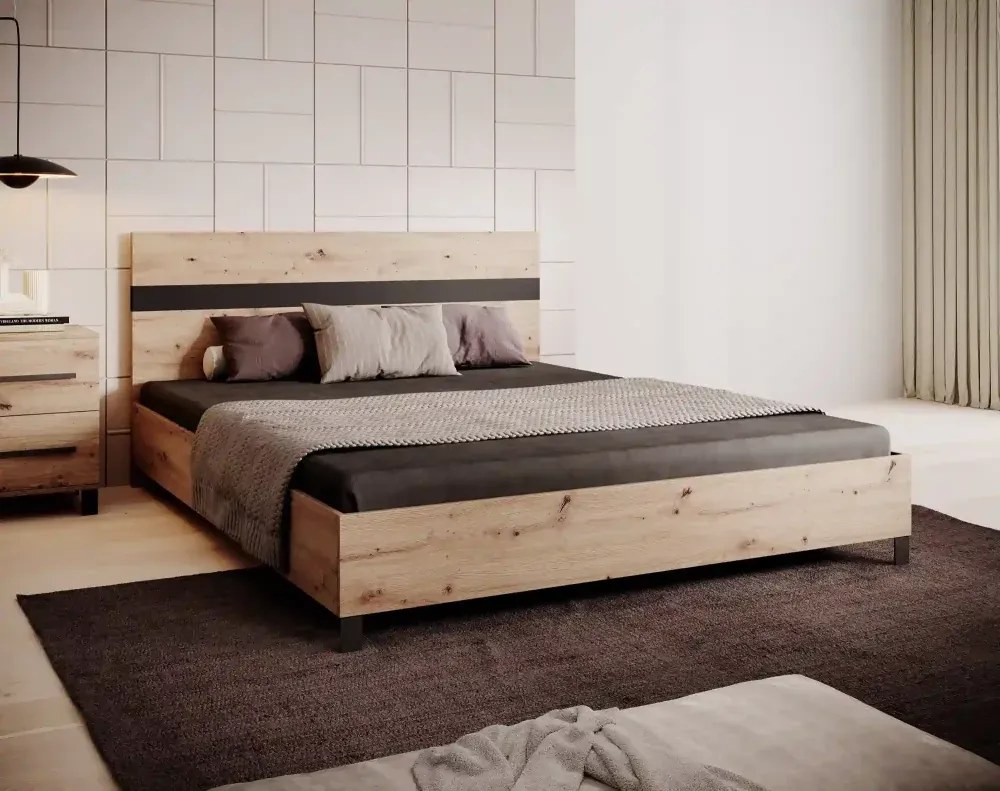 Dvoulůžková postel s roštem MALEN