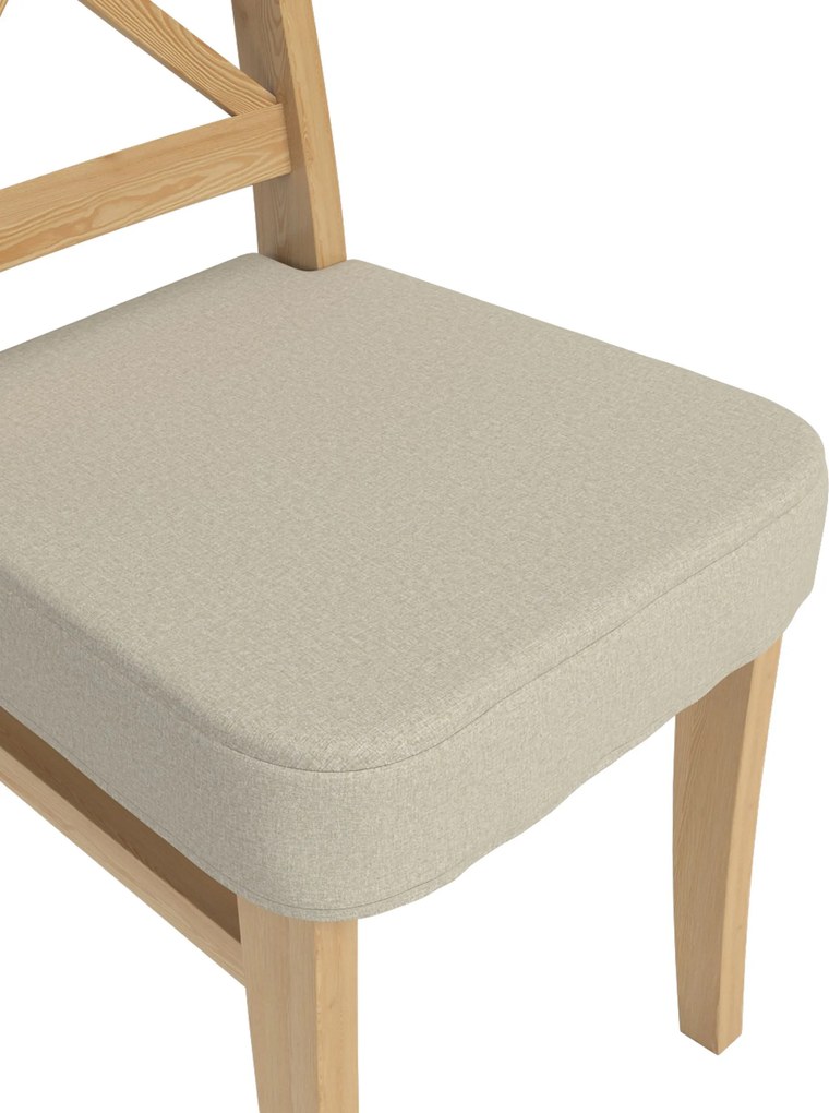 Sedák na židli IKEA Ingolf barva béžová látka pletený vzor