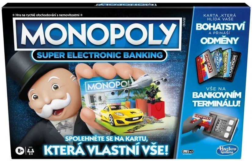 Společenská hra monopoly super elektronické bankovnictví