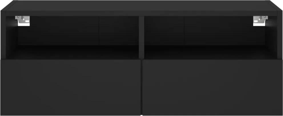 vidaXL Nástěnná TV skříňka 80x30x30 cm kompozitní dřevo [836870] Barva: Černá