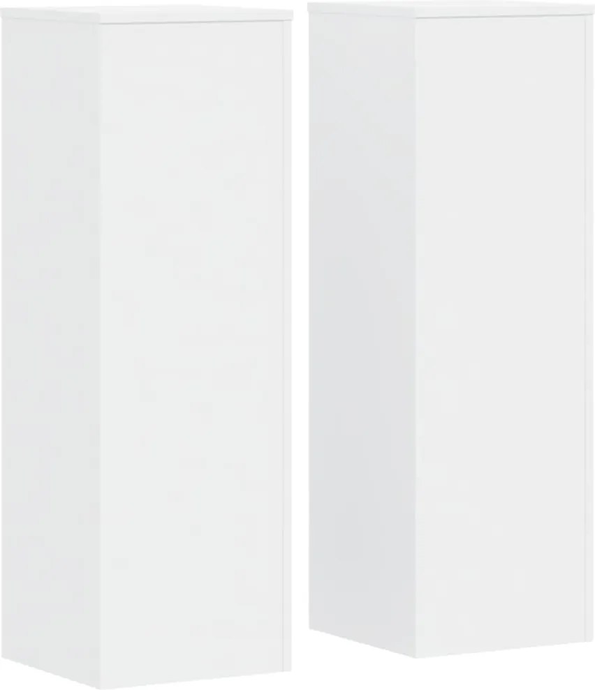 Stojany na rostliny 2 ks bílé 33 x 33 x 100 cm kompozitní dřevo 3307882