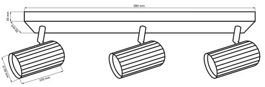 Bodové svítidlo NICEA 3xGU10/10W/230V černá
