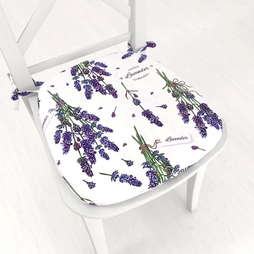 Biante Oblý podsedák PML-084 Lavender - 39x37x3 cm