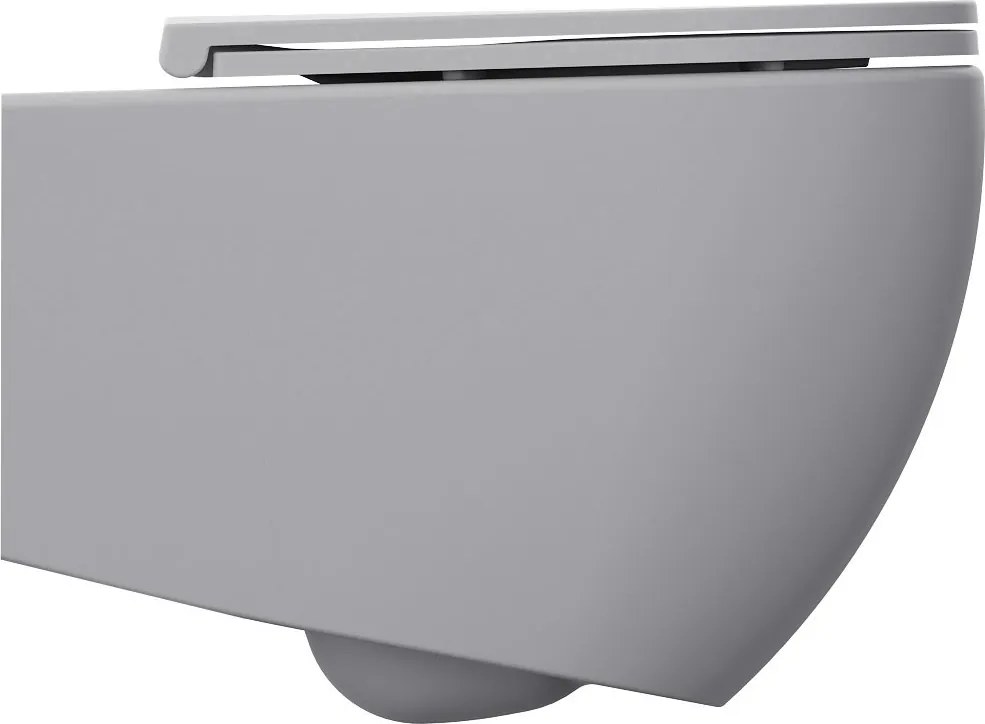 Isvea Isvea, INFINITY závěsná WC mísa, Rimless, 36,5x53cm, stone grey, 10NF02005-2V