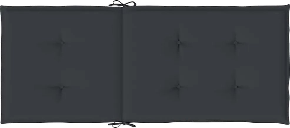 Podušky na židli vysoké opěradlo 6 ks černé 120x50x3 cm textil 314111