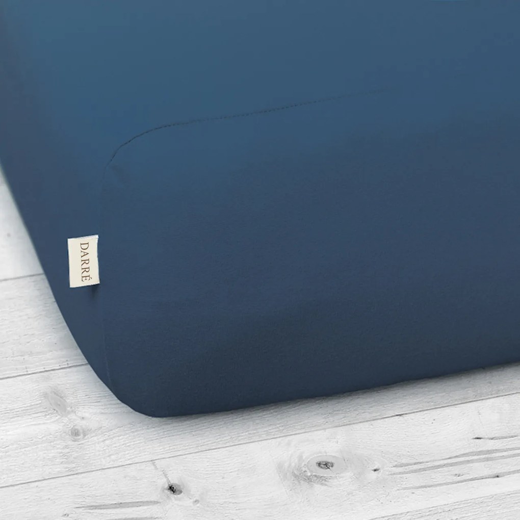 Jersey prostěradlo granátově modré na výšku 20 cm Velikost: 220 x 200