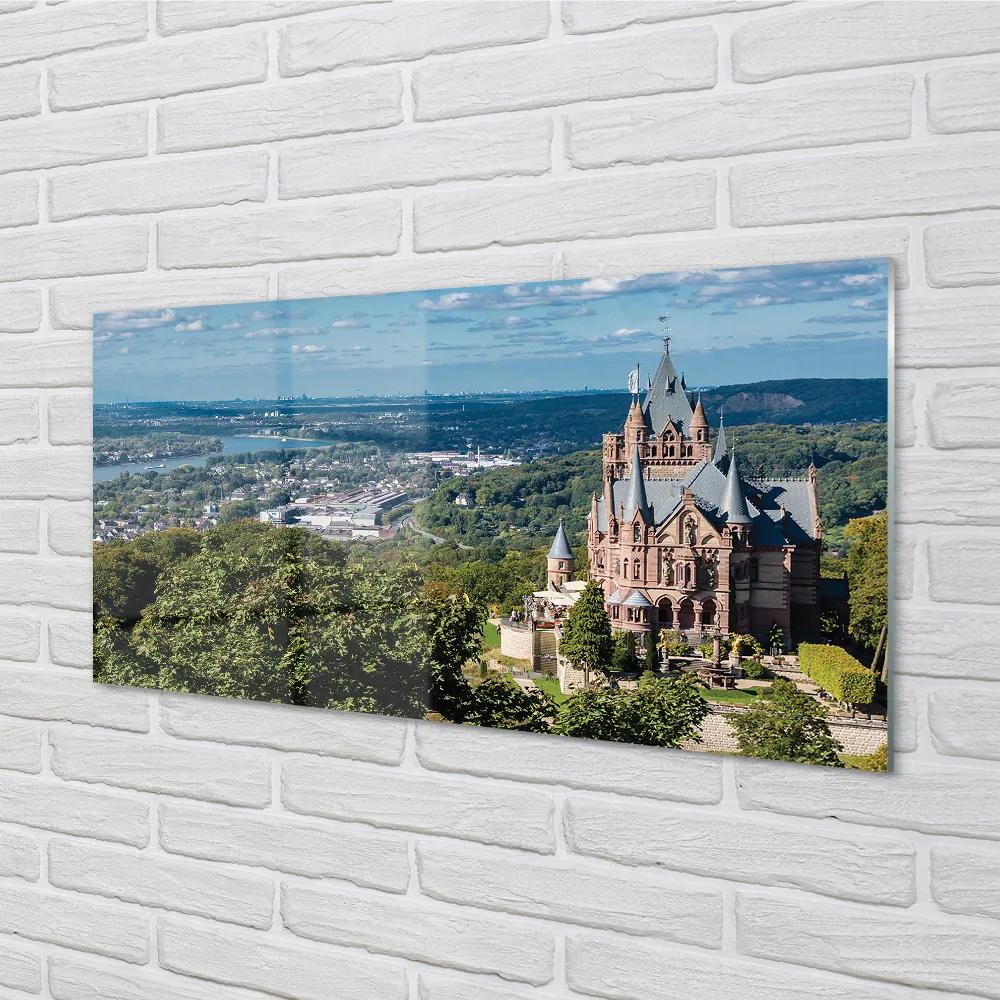akrylový obraz Německo Panorama městského hradu 100x50 cm